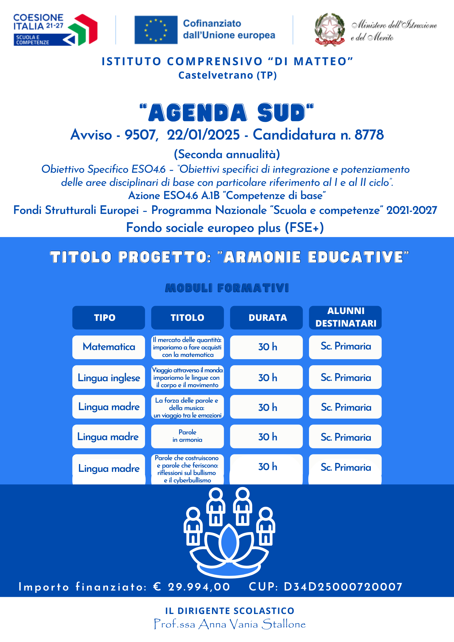 Calendario Modulo “Parole in armonia” Agenda Sud 2025-276 – ICCapuanaPardo